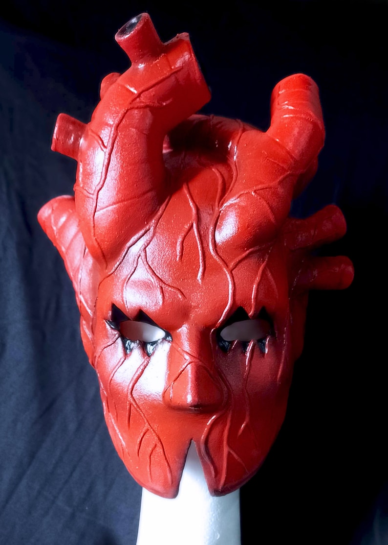 Shin Latex Mask, Dorohedoro Cosplay Red Heart - Etsy