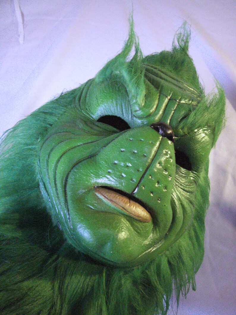 The Grinch Latex Mask Jim Carrey Movie Christmas Green Mask - Etsy