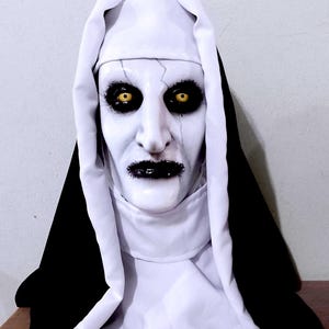 Valak Demon Nun Latex Mask, , Scary Movie, Horror Costume, Halloween - Etsy