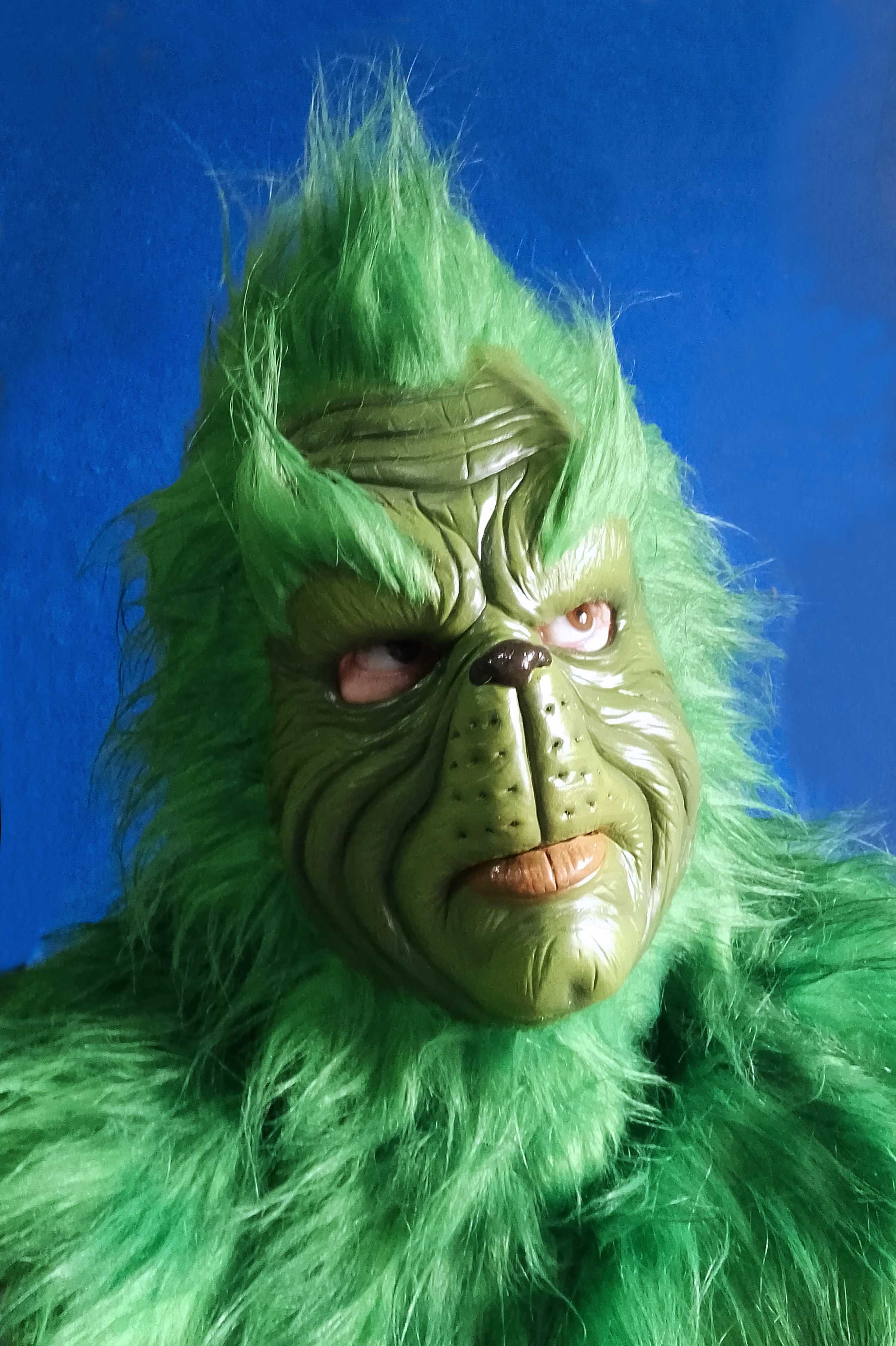 Grinch Latex Mask Version 2 Wider Inside Christmas Green | Etsy