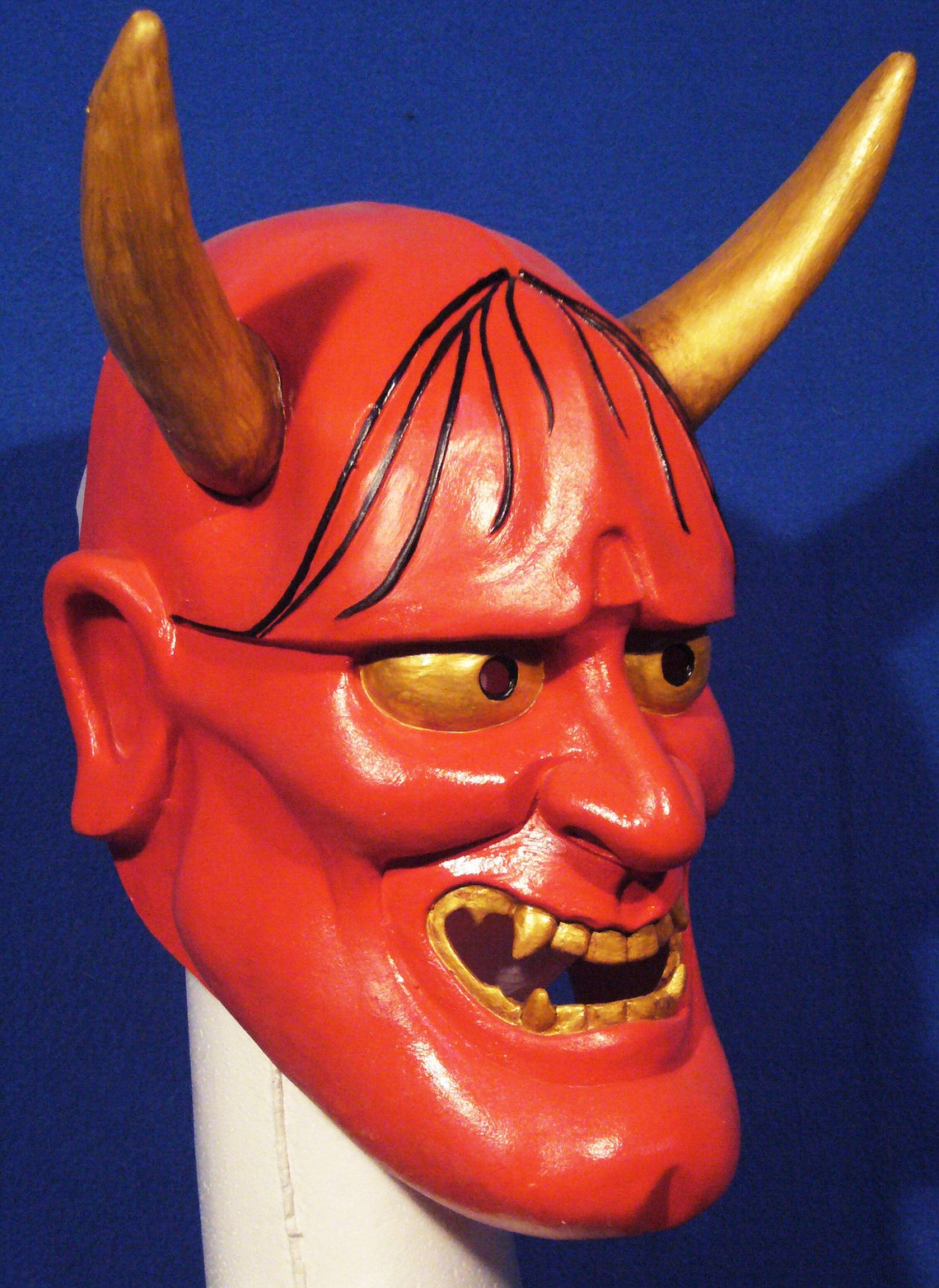 Hannya Half Latex Mask Traditional Japanese Ghost Hannia | Etsy