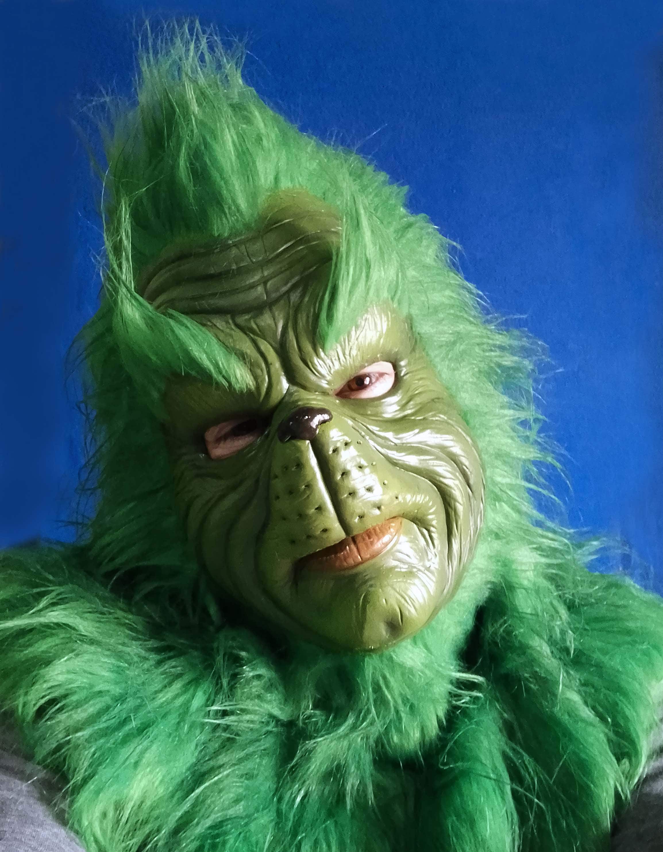 Grinch Latex Mask Version 2 Wider Inside Christmas Green | Etsy