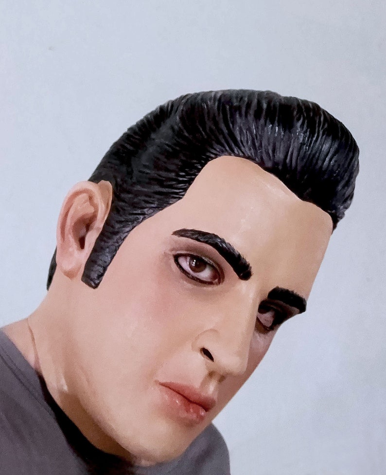 Elvis Presley Latex Mask, the King of Rock and Roll Cosplay, Costume ...