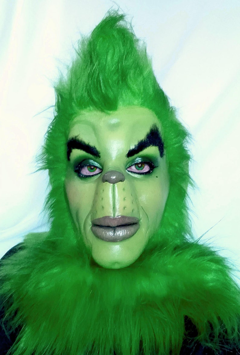 Grinch Latex Mask Version 2 Wider Inside Christmas Green - Etsy