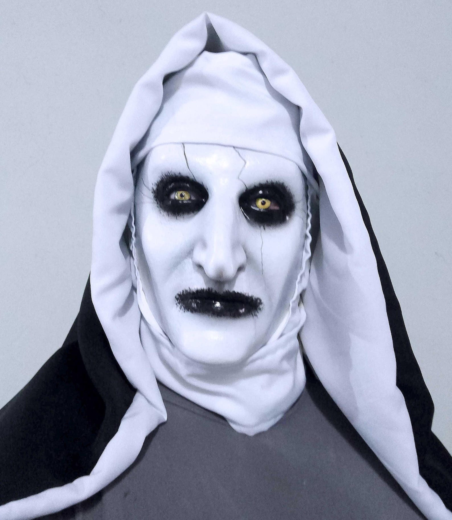 Valak Demon Nun Latex Mask, , Scary Movie, Horror Costume, Halloween - Etsy