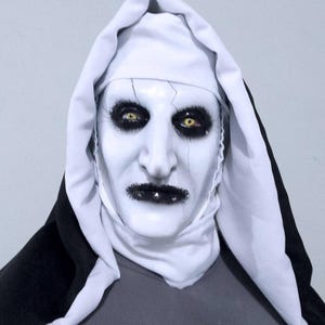 Valak Demon Nun Latex Mask, , Scary Movie, Horror Costume, Halloween - Etsy