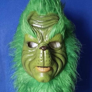 Grinch Latex Mask Version 2, Wider Inside, Christmas Green Mask, Xmas ...
