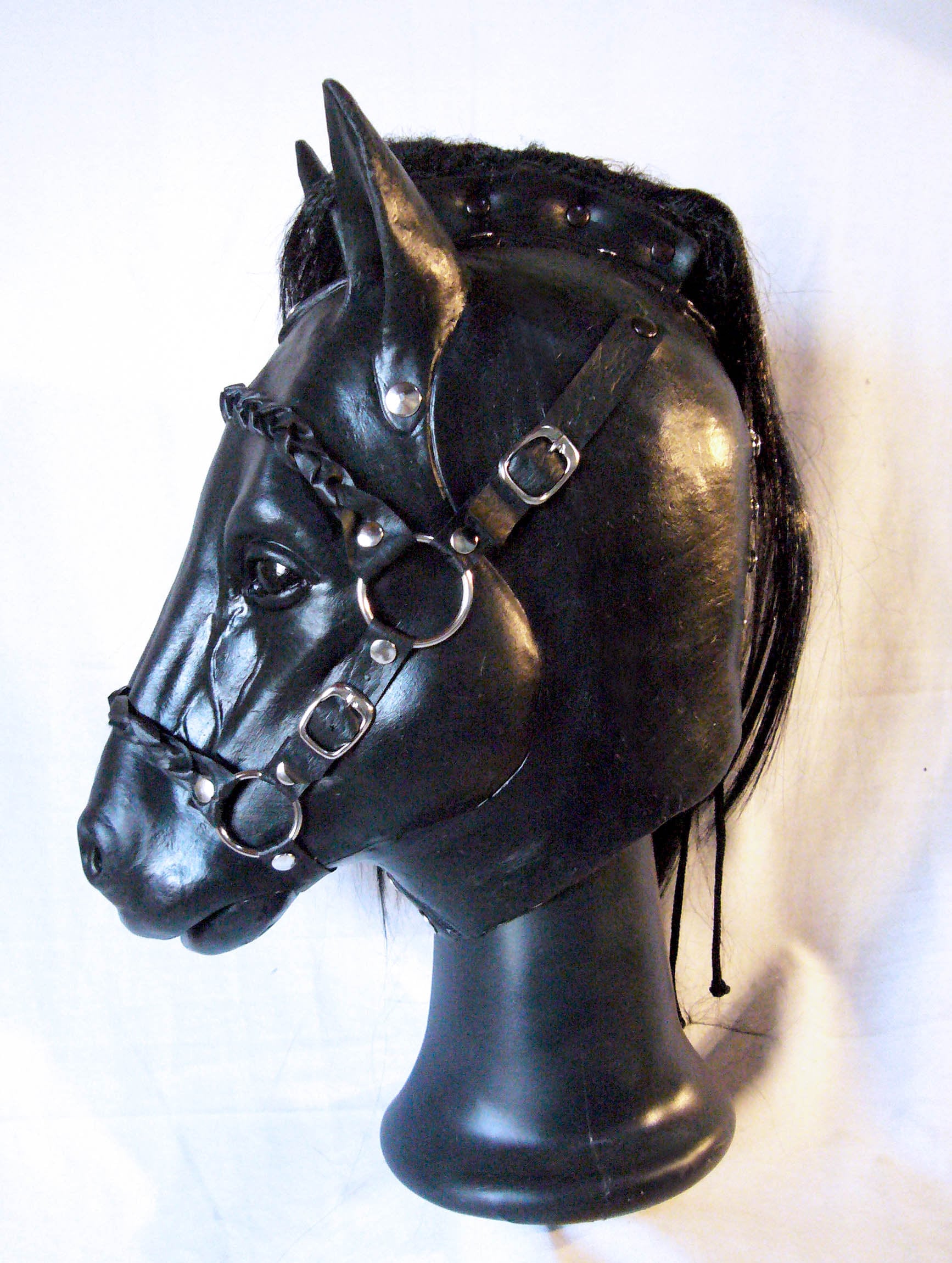 Pony Play Latex Mask Black Horse latex Hood Fetish Handmade - Etsy 日本