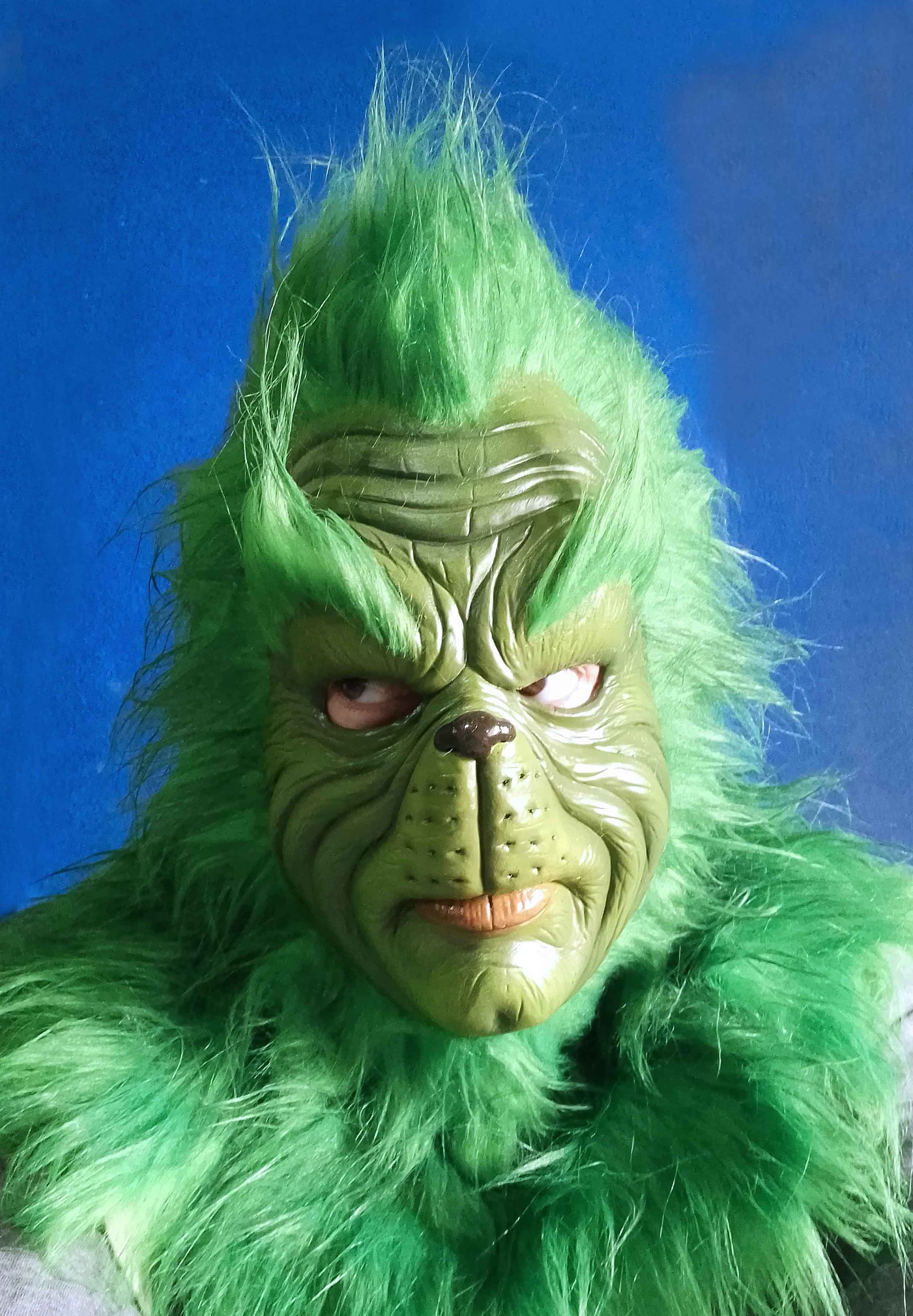 Grinch Latex Mask Version 2 Wider Inside Christmas Green | Etsy