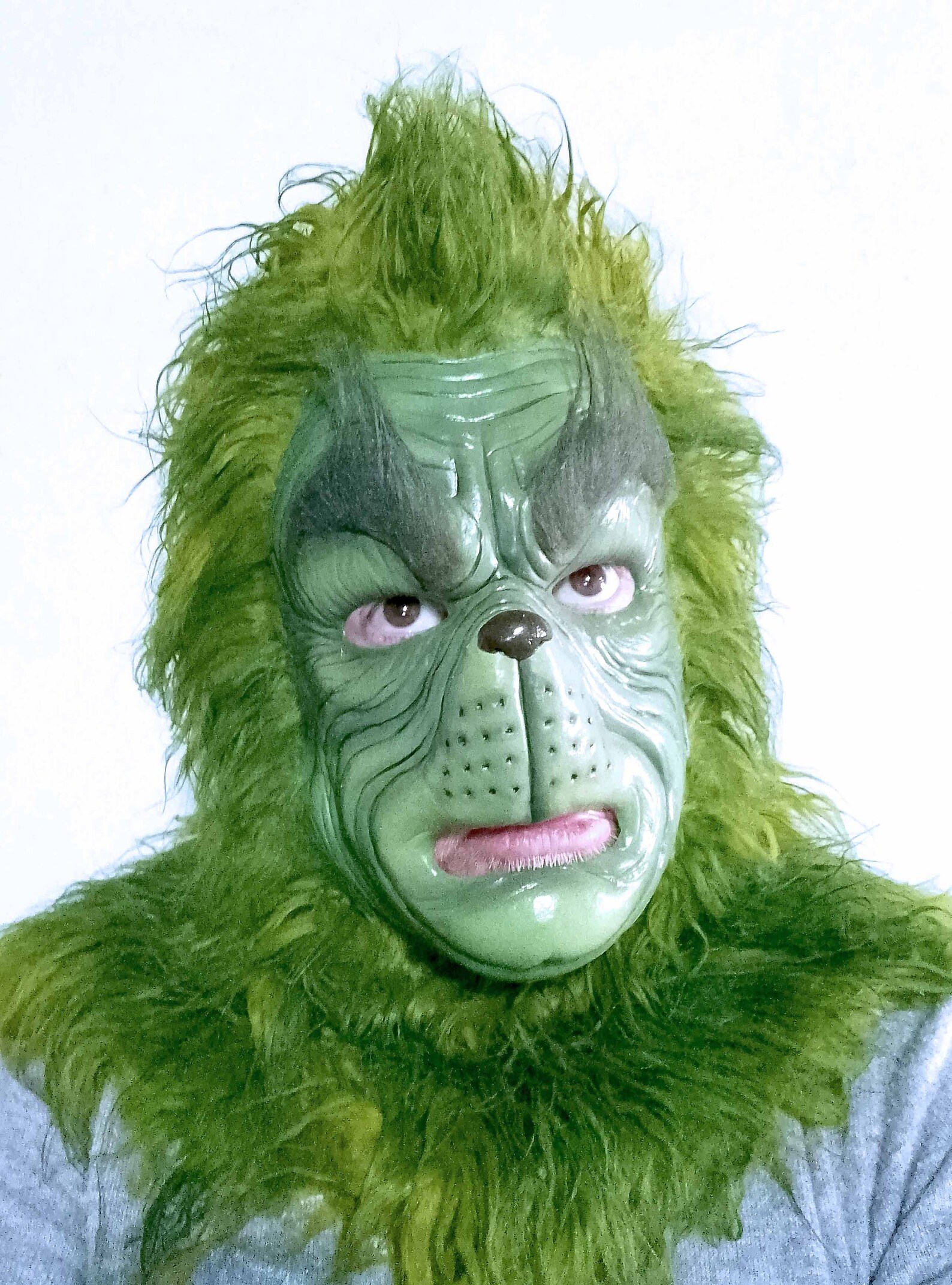 Grinch Latex Half Mask, Christmas Green Mask, Xmas Cosplay - Etsy