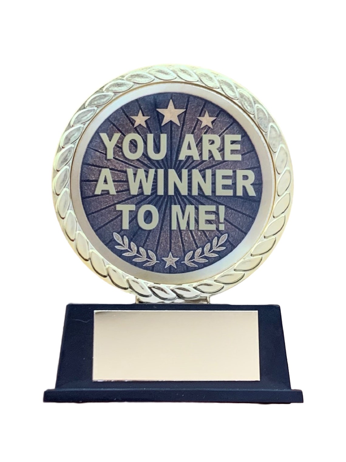 You Are A Winner To Me Trophy 85 mm Gold Plastic Award G | Etsy