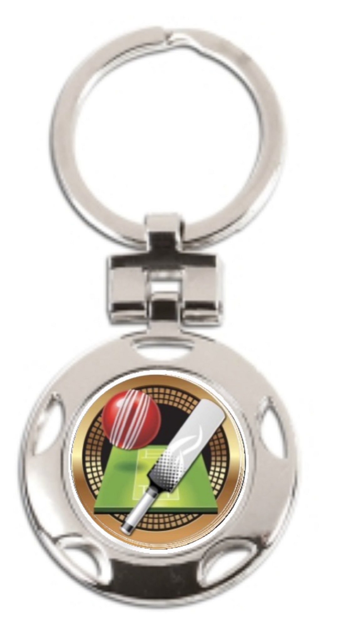 Cricket Pitch Round Keyring in Gift Box ENGRAVED FREE - Etsy