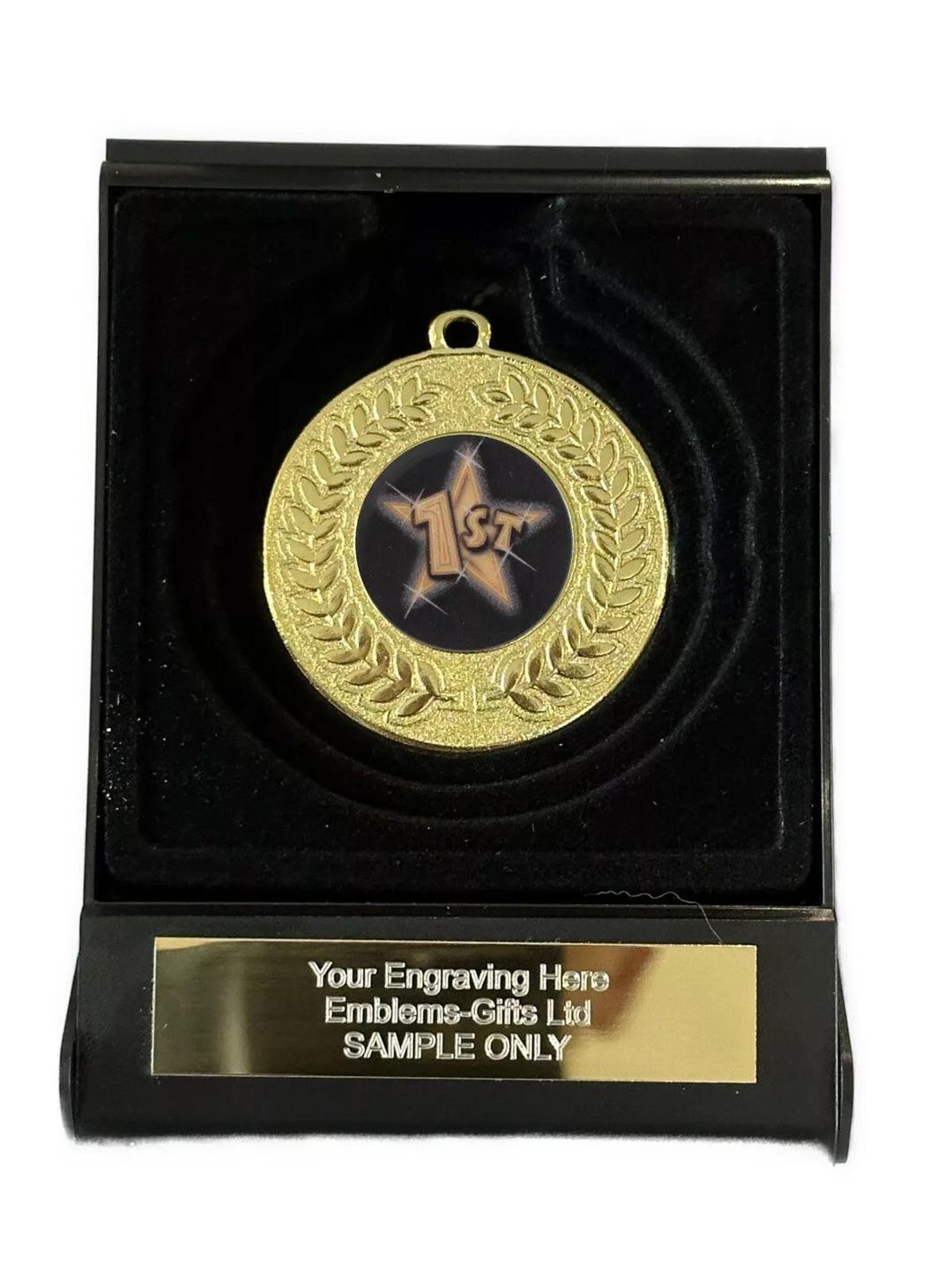 1st Place Star Award 50mm Gold Contour Medal in Box Engraved Free - Etsy