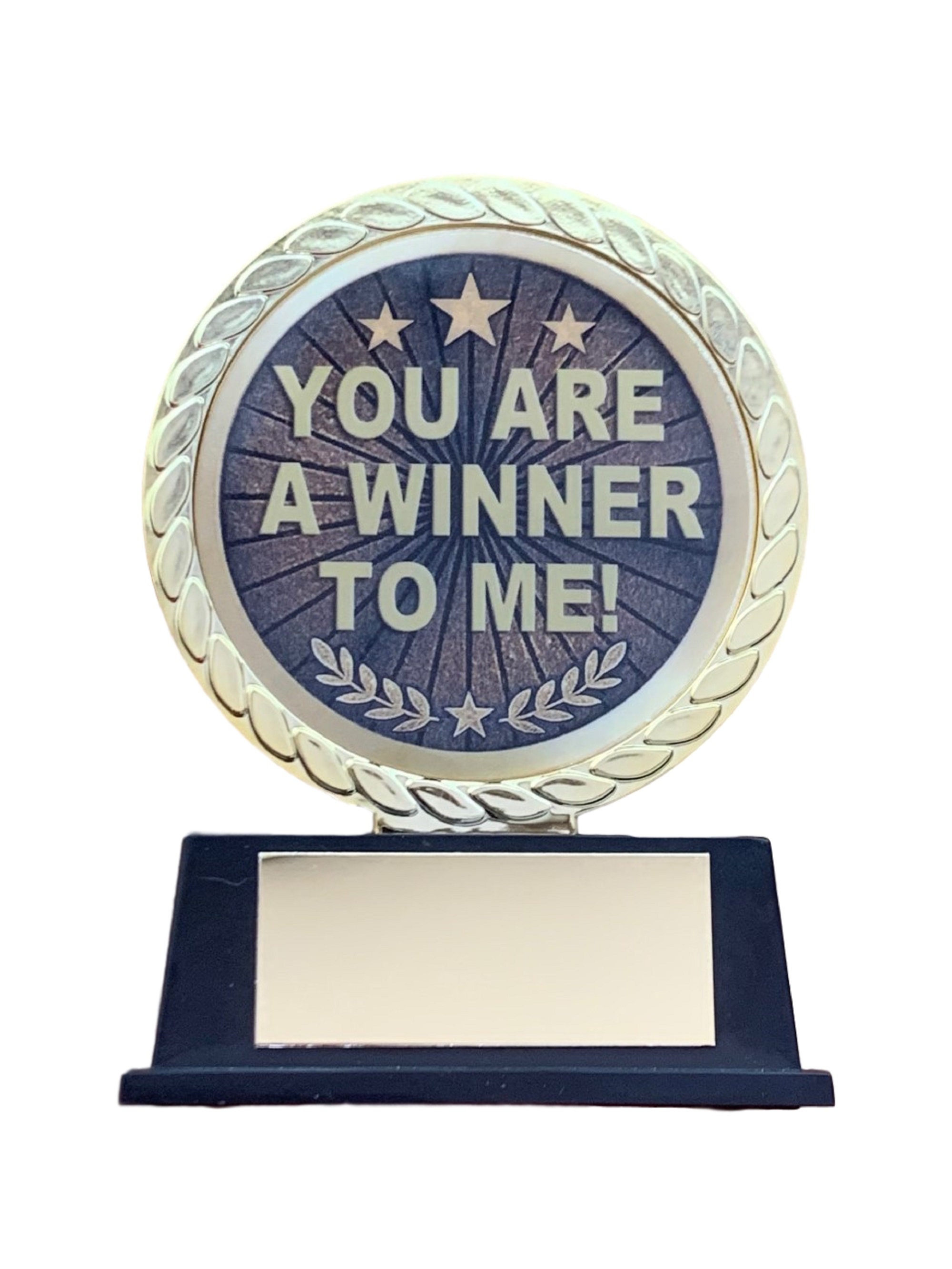 You Are A Winner To Me Trophy 85 mm Gold Plastic Award G | Etsy