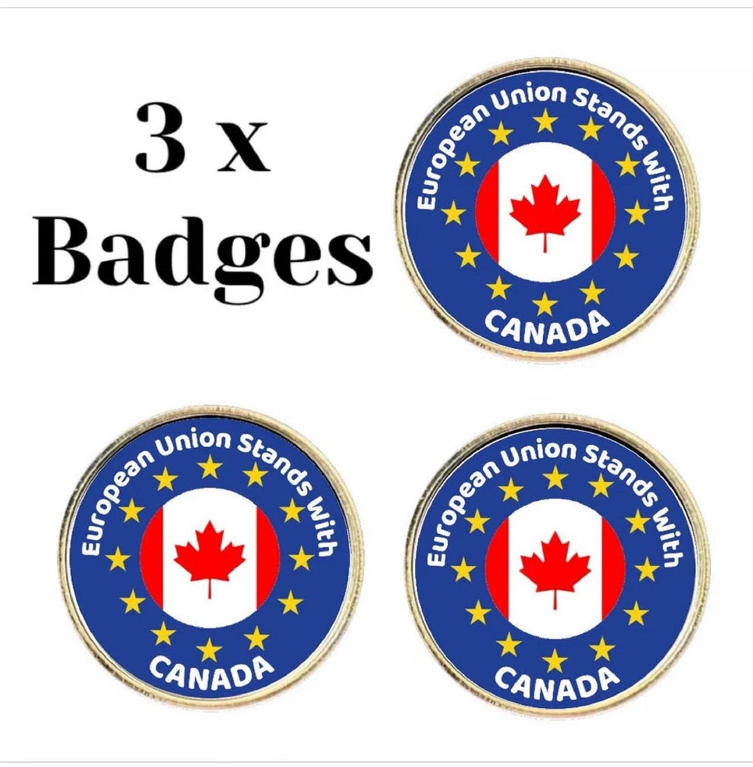 3 X E.U. European Union Stands With Canada (BU22) Lapel Pin Badges - Etsy