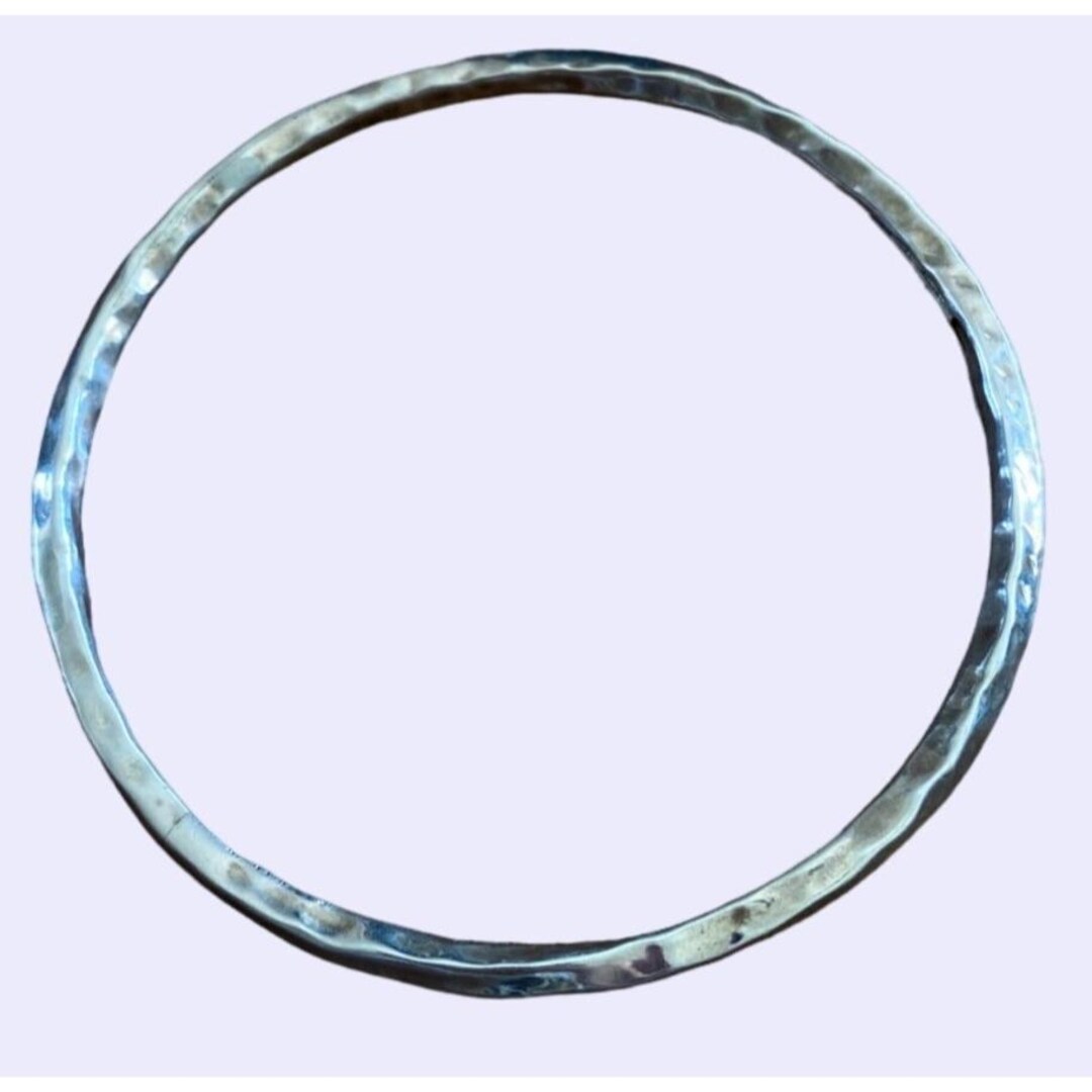 Ati Mexico 925 Hammered Bangle Bracelet 2.8'' - Etsy