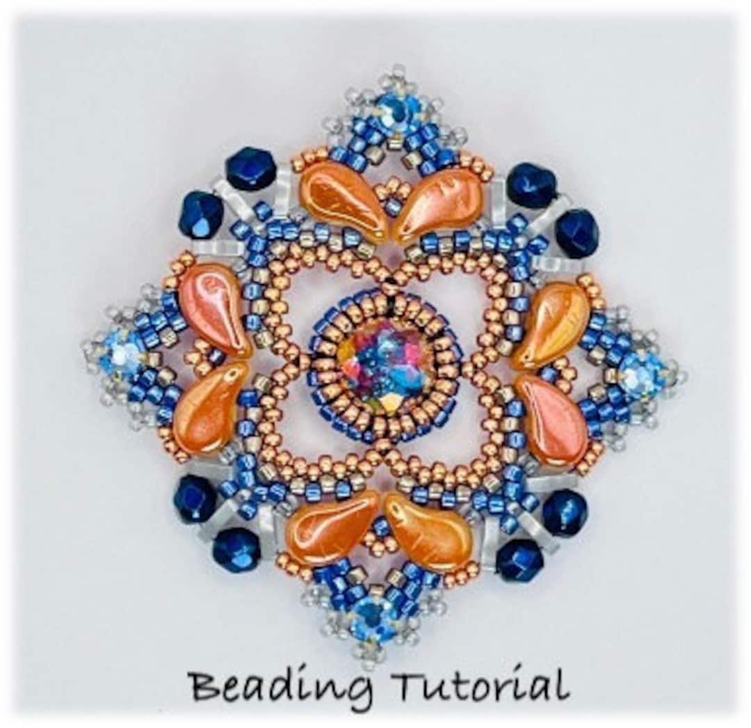 Corinthian Beading Tutorial, Beaded Pendant Tutorial, Beaded Brooch ...