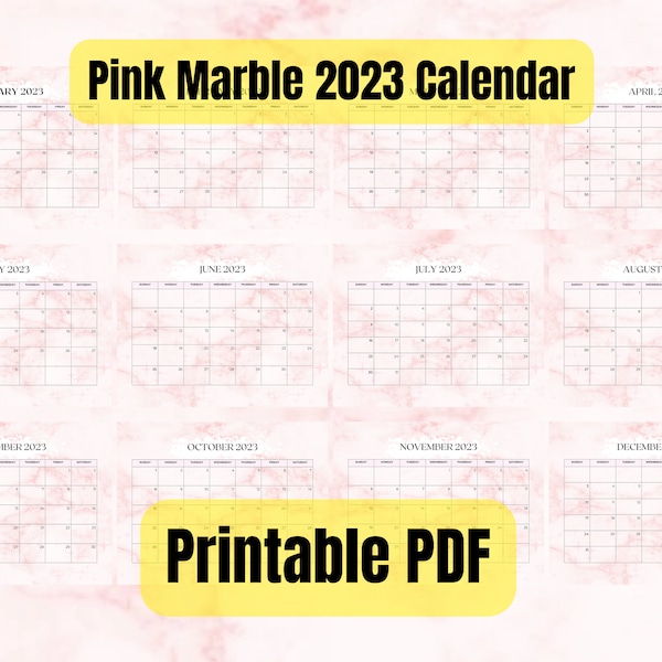 Girly Calendar - Etsy