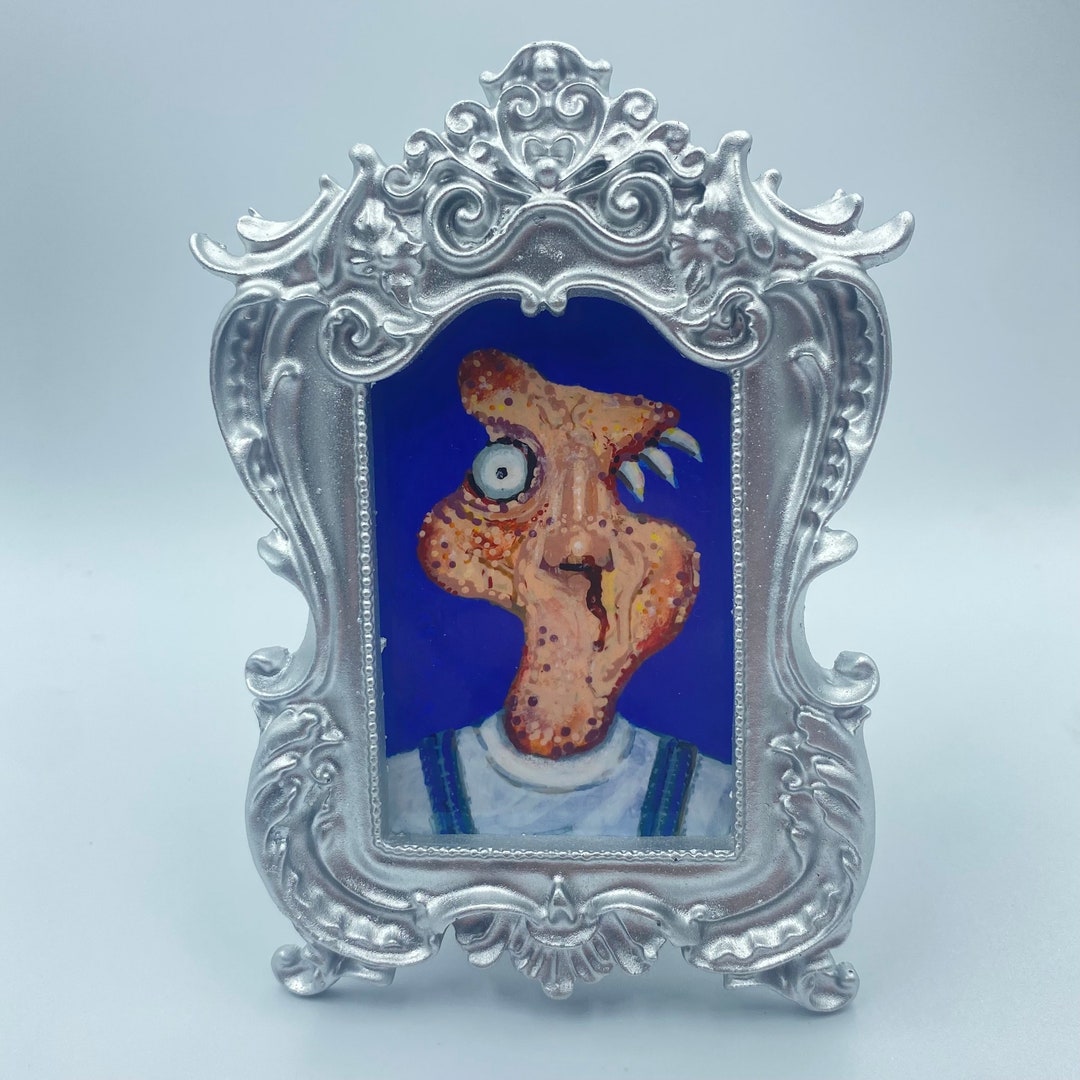 Monster Family Portrait ‘hiccup’, Small Portrait, Gothic Style, Framed ...