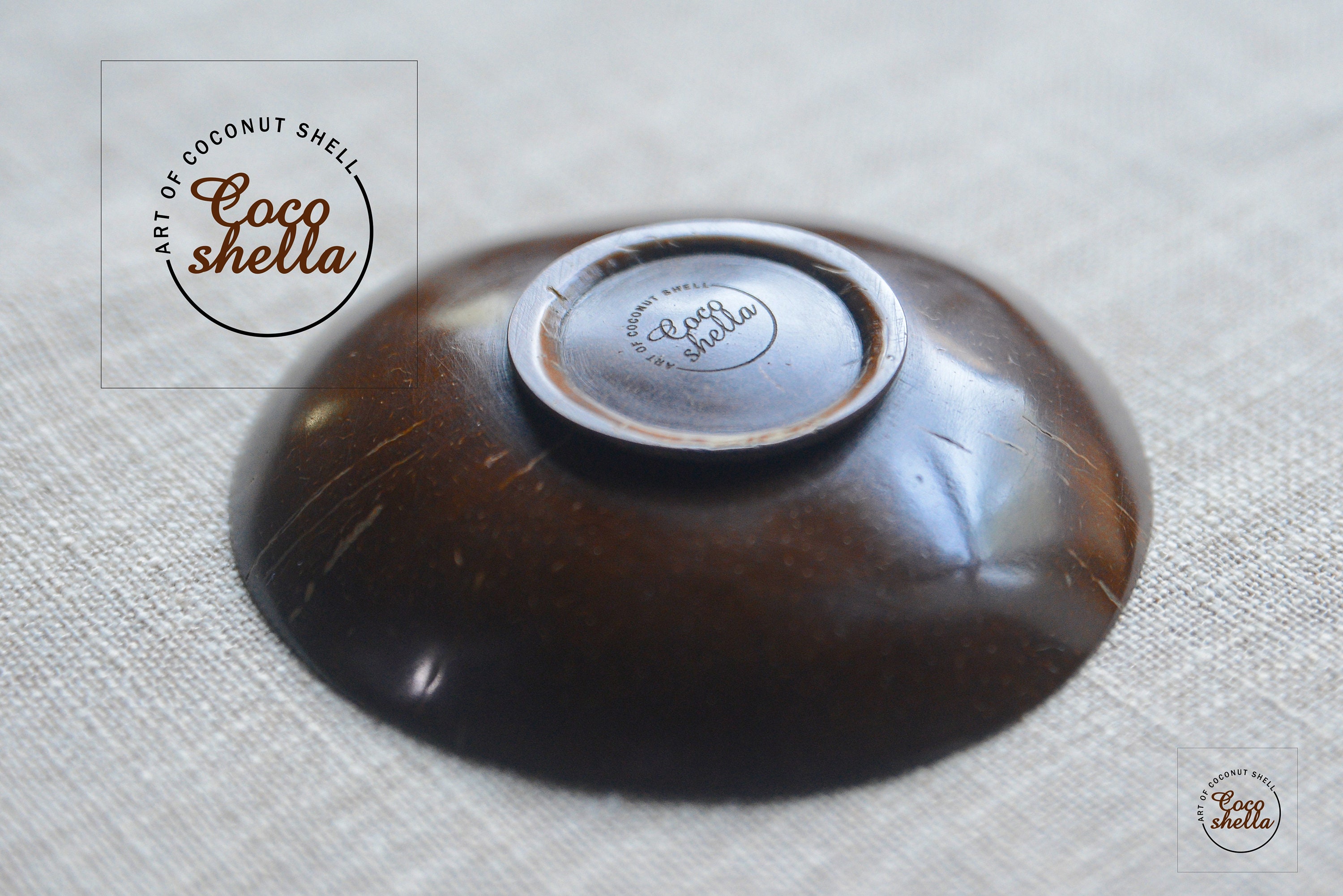 Coconut Shell Tea Cup Set of 6 Handmade Handcrafted Organic Ecofriendly ...