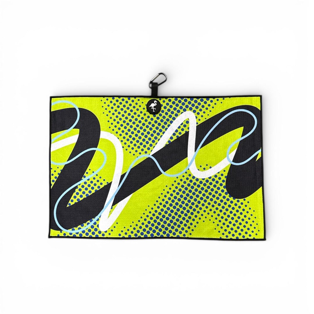 Logie Joe’s Neon Current Golf Towel | Premium Double-sided Microfiber ...