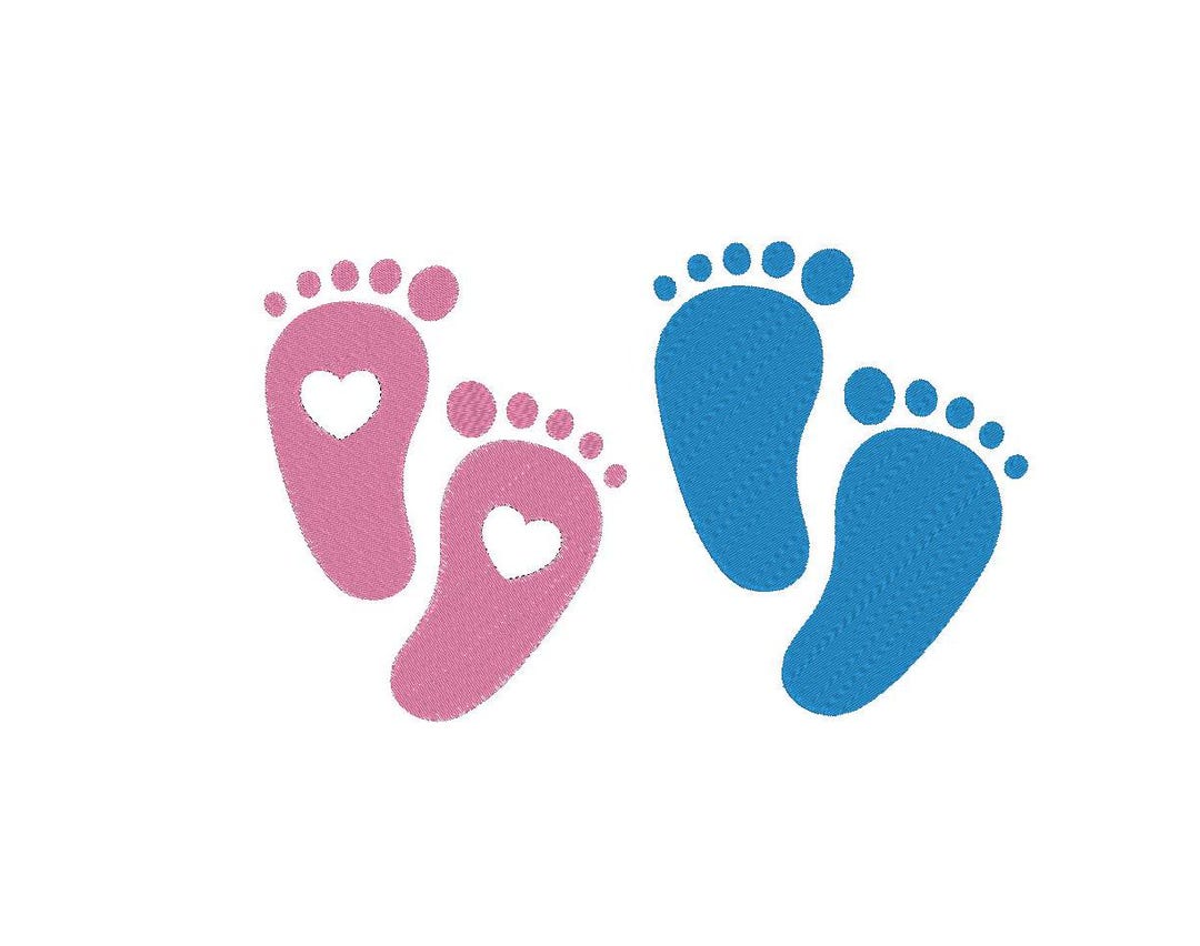 Mini Baby Feet | Mini Footprint Machine Embroidery | INSTANT DOWNLOAD ...