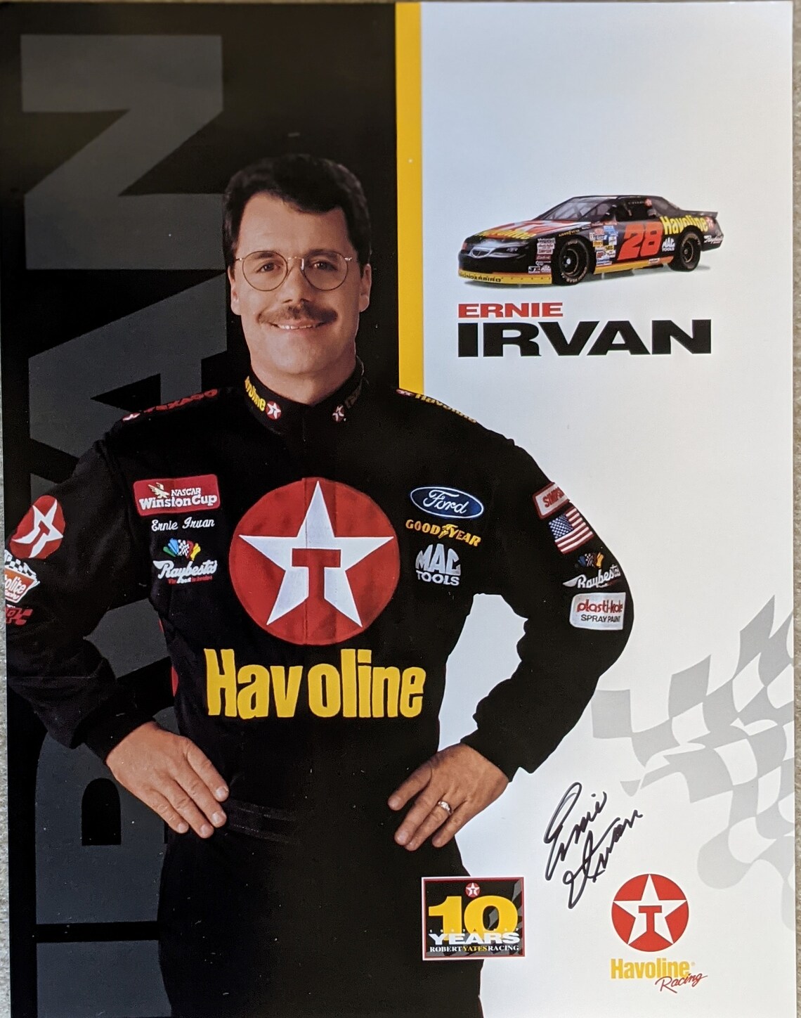 NASCAR Driver Ernie Irvan Original Autogramm mit 8 x 10 Coloro - Etsy.de