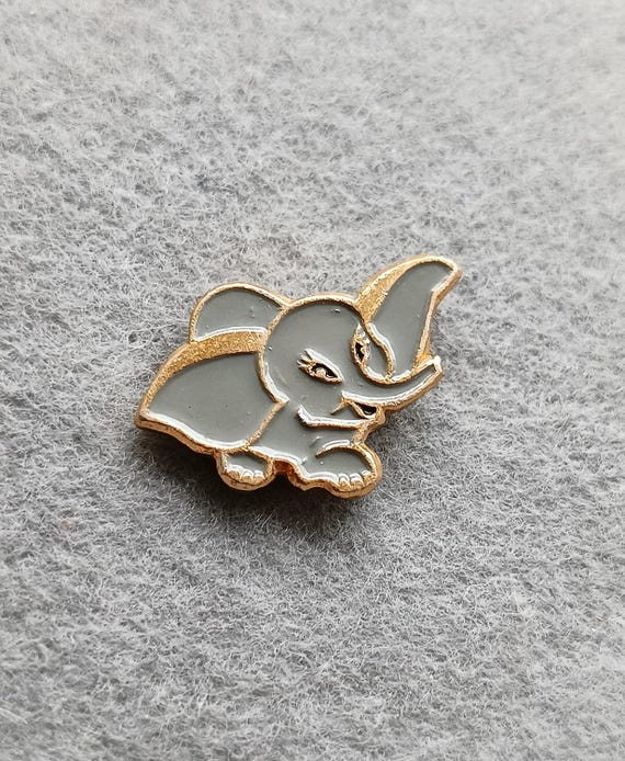 Baby Elephant Dumbo Badge USSR Pin Icon - Gem