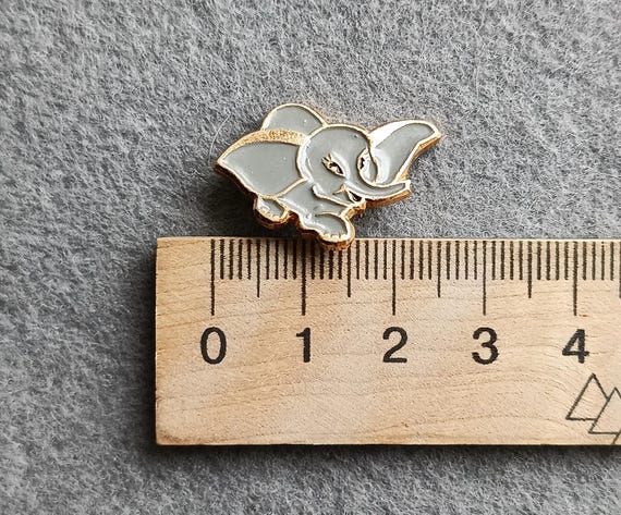 Baby Elephant Dumbo Badge USSR Pin Icon - Gem