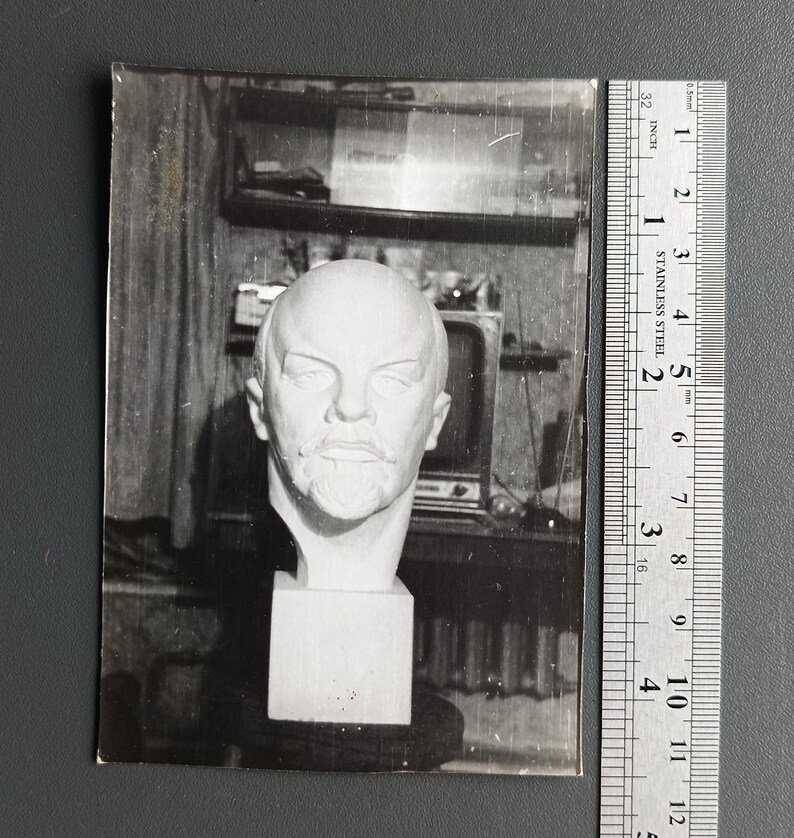 Bust of Lenin Abstract Art USSR Vintage Photo 80s - Etsy