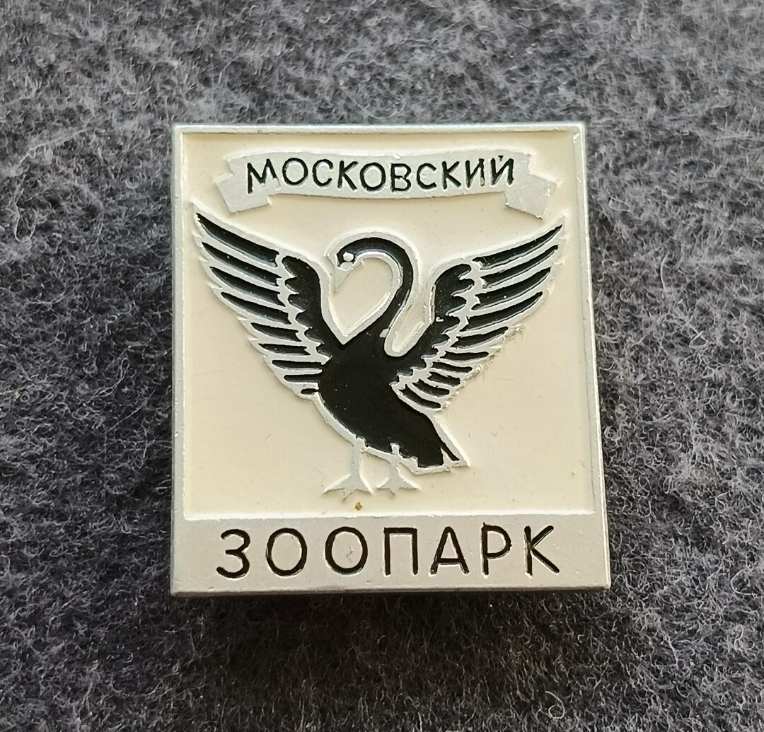 Vintage Badge Black Swan Bird Moscow Zoo Pin Icon USSR - Etsy