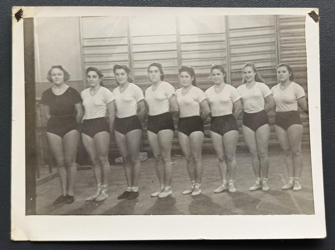 Girls Acrobats Gymnasts Cheerleaders Bathing Suit Sport Soviet Union ...