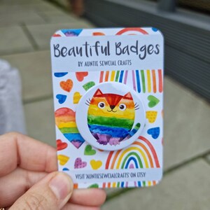 Pride Cats Pin Badges / LGBTQ / Trans / Bi / Pansexual / Choice of ...