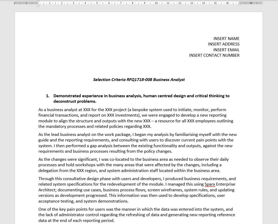 Selection Criteria Course With Templates and Examples! - Etsy