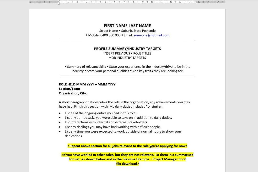 Professional Resume Template, Examples, AND COURSE! - Etsy