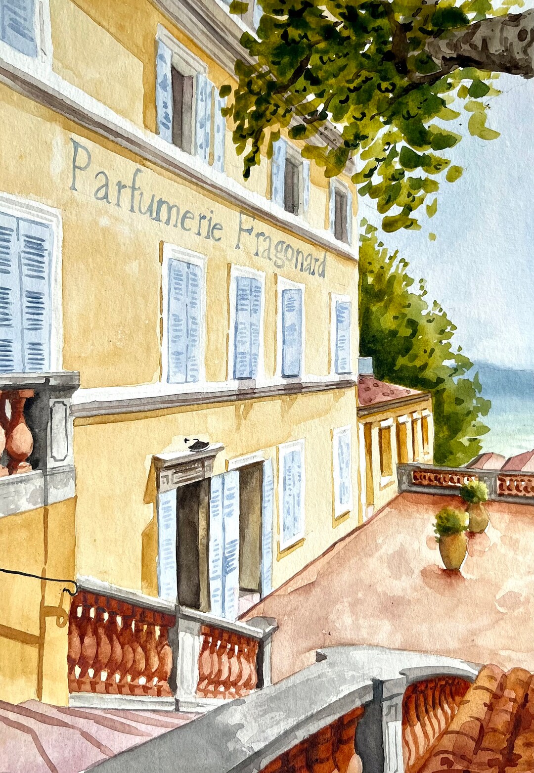 Original Watercolor Painting of the Parfumerie Fragonard - Etsy