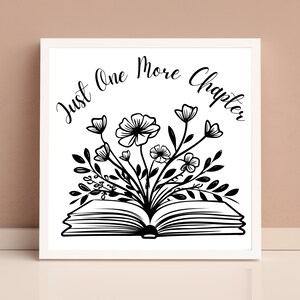 Black and White Floral Print for Bookshelf Gallery Wall Decor Book ...