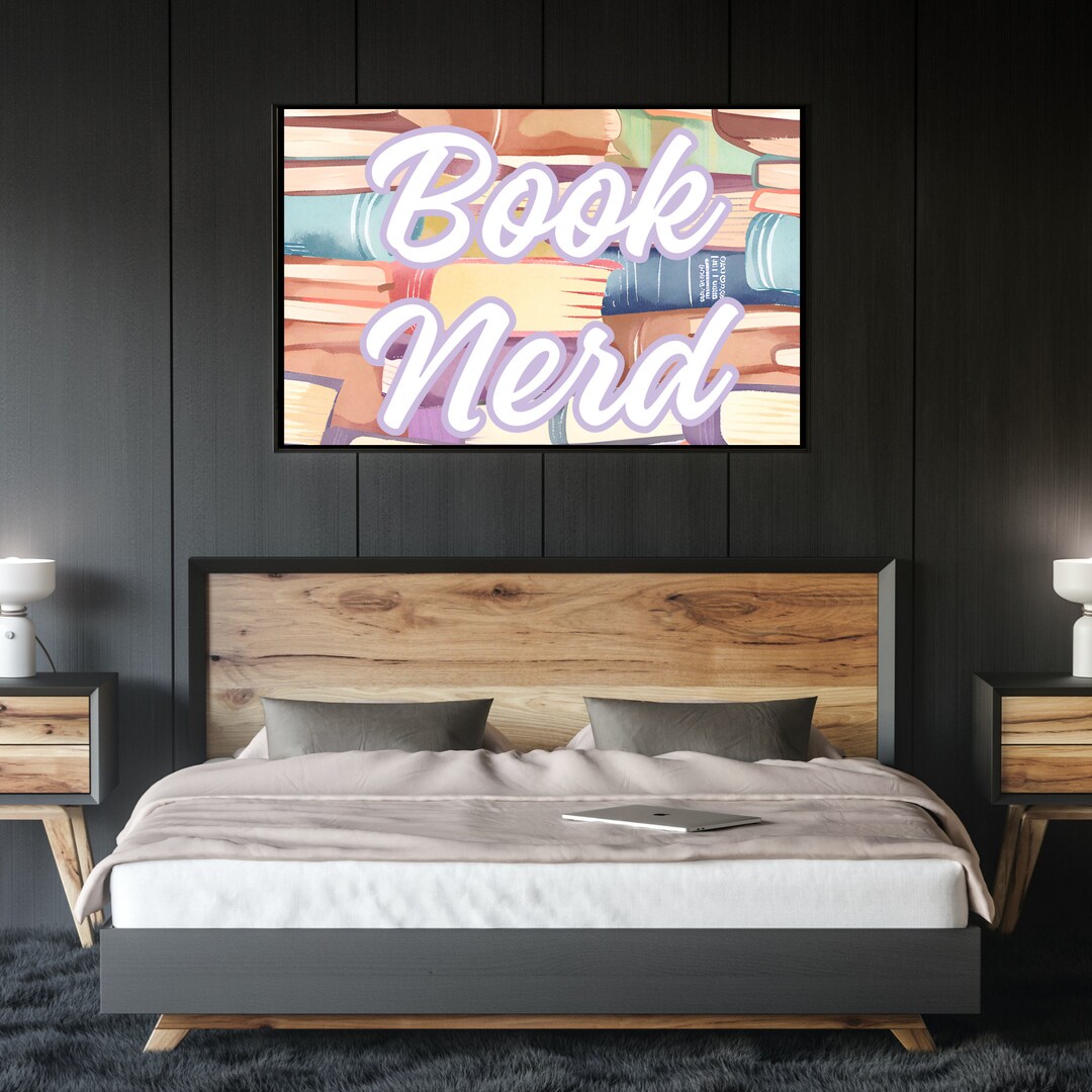 Book Nerd Wall Art Reader Nook Decor Book Club Wall Hanging Book Nerd ...