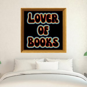 Retro Bookish Art for Bookshelf Gallery Wall Decor Literary Wall ...