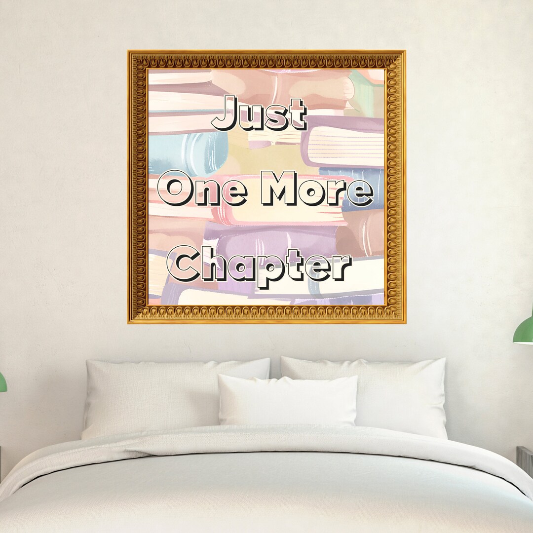 Colorful Print for Bookshelf Reading Wall Art Gallery Wall Decor ...