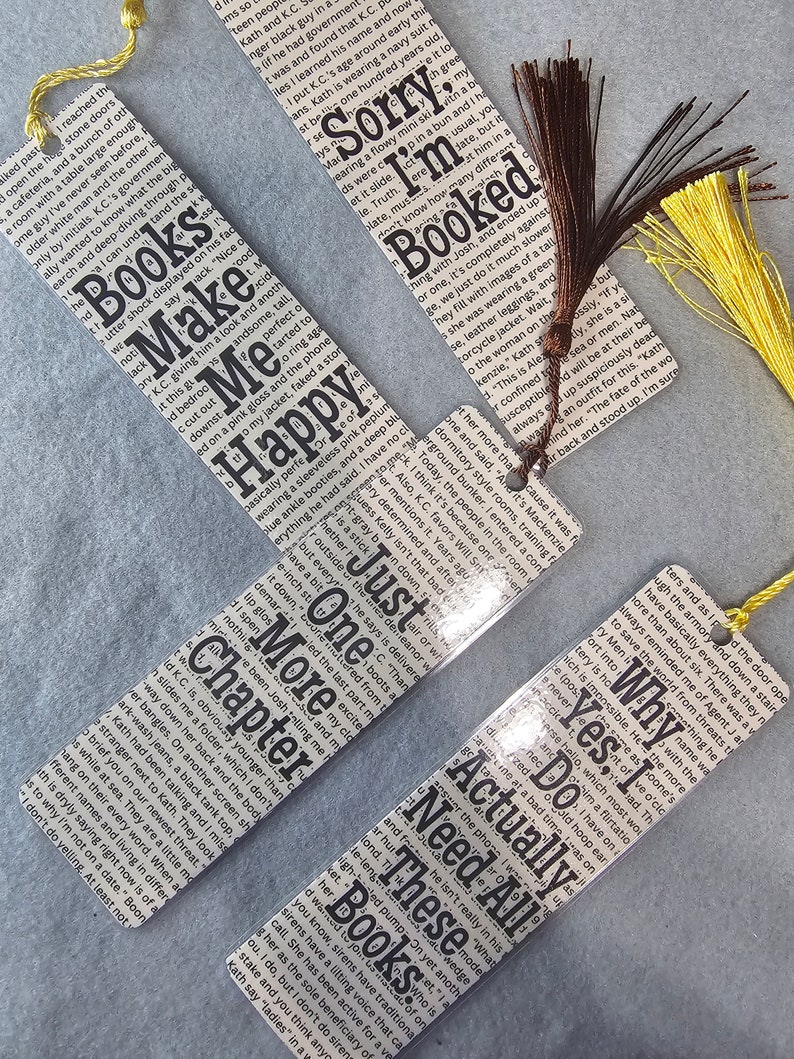 Unique Bookmark Set With Tassel Book Club Gifts Book Accessories Cute ...