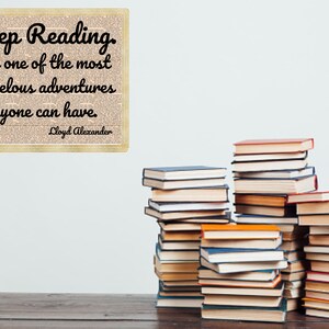 Book Quote Wall Art Bookish Wall Art Book Themed Gift Art for Bookshelf ...