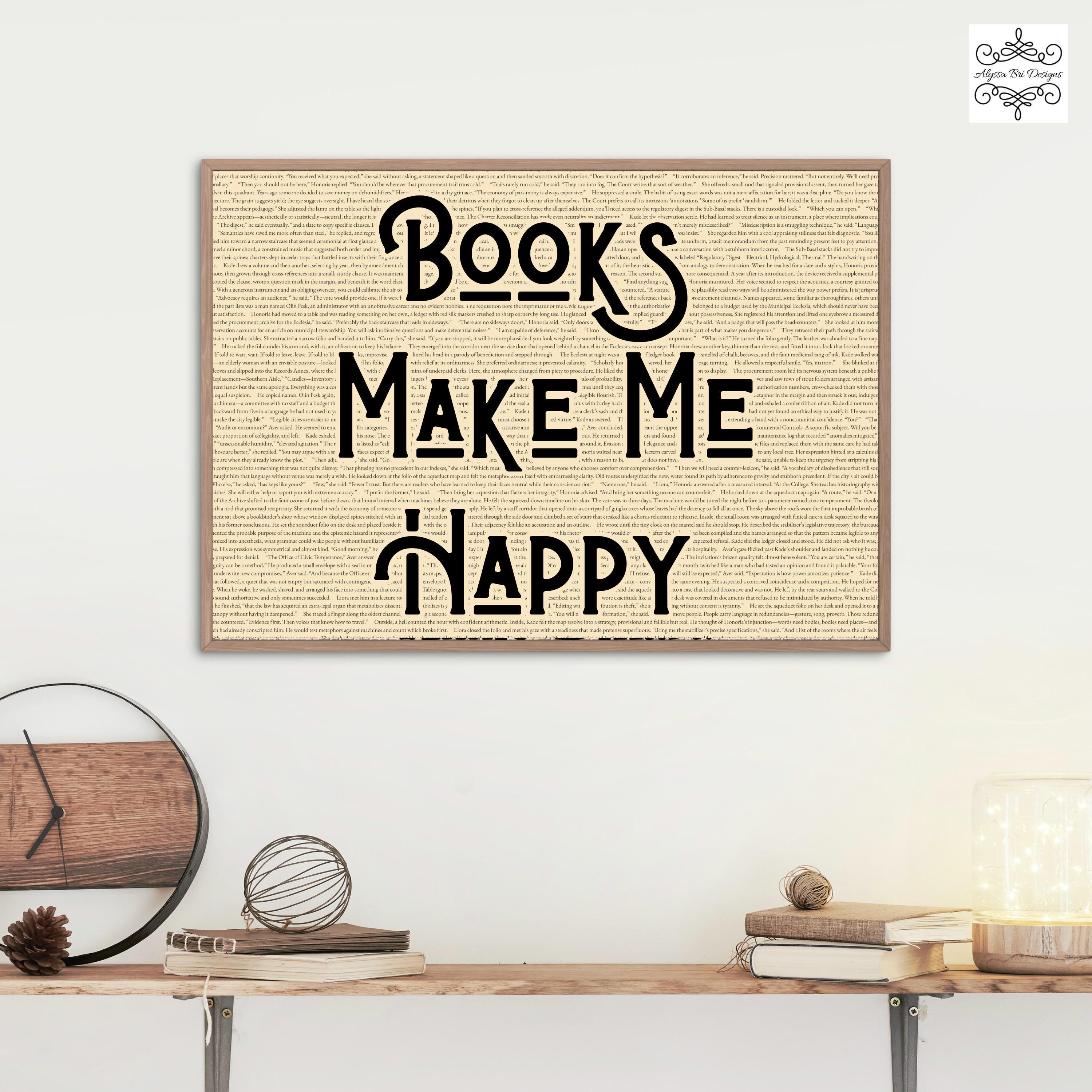 Bookcase Decor Gallery Wall Decor Reading Nook Art for Bookshelf ...