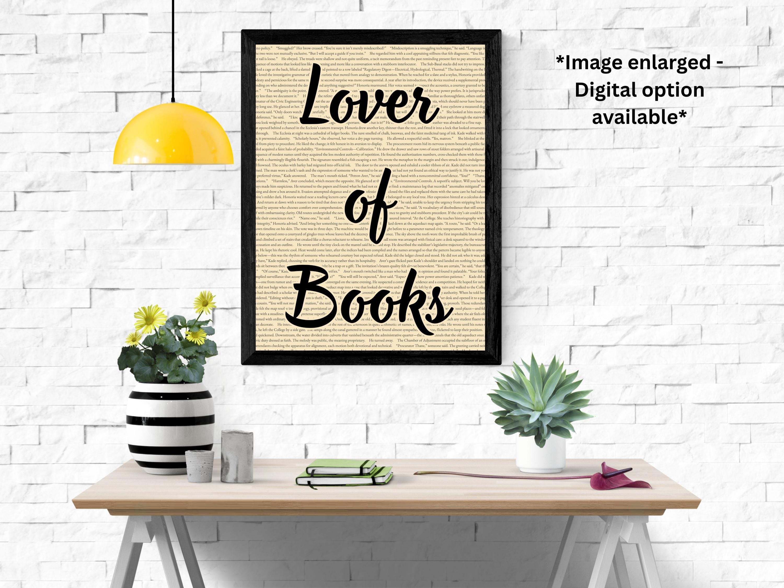 Gallery Wall Decor Bookshelf Decor Reading Nook Decor Lover of Books ...