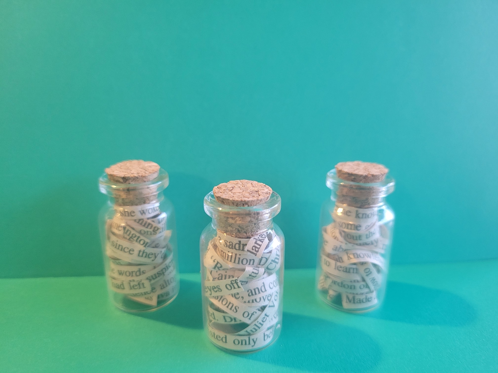 Bookpages in a Bottle Book Page Art Jar Book Lover Knick Knacks ...