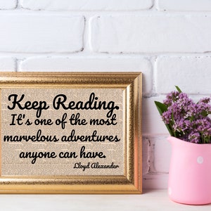 Book Quote Wall Art Bookish Wall Art Book Themed Gift Art for Bookshelf ...
