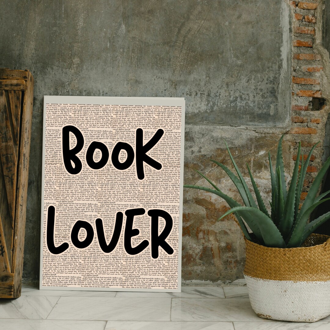 Book Lover Wall Decor Book Page Wall Hanging Reader Nook Decor Bookish ...