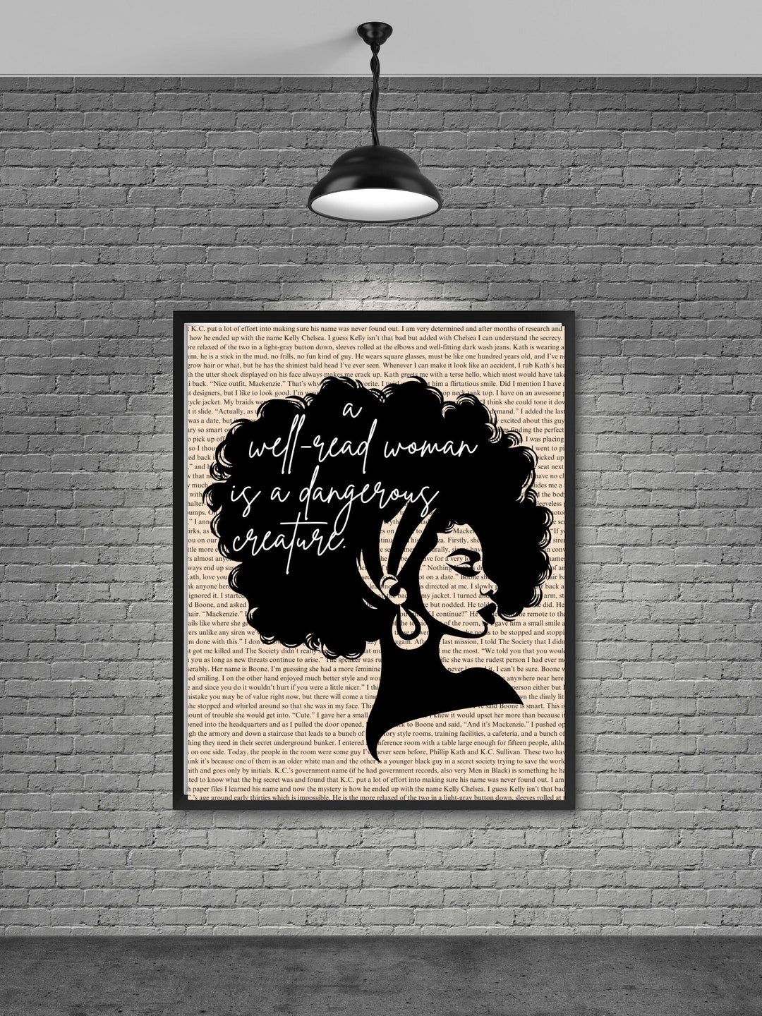 Bookshelf Decor Reading Nook Decor Book Page Wall Art Book Quote Poster ...