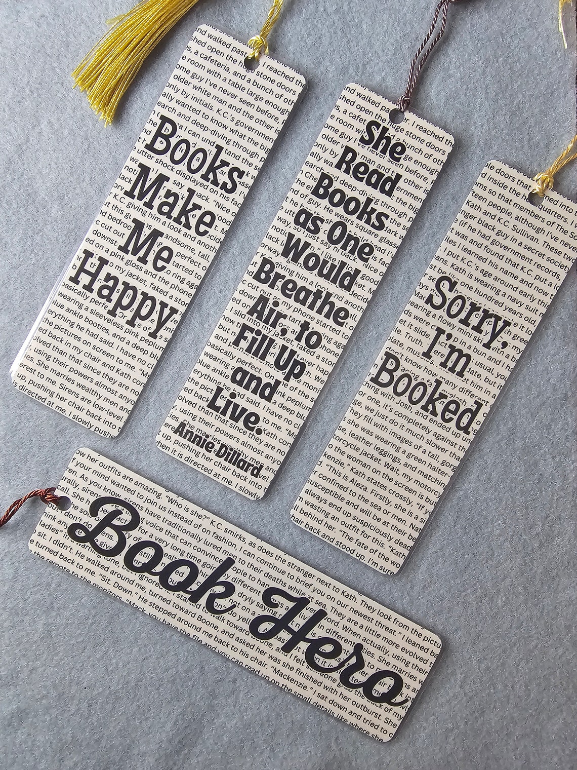 Unique Bookmark Set With Tassel Book Club Gifts Book Accessories Cute ...