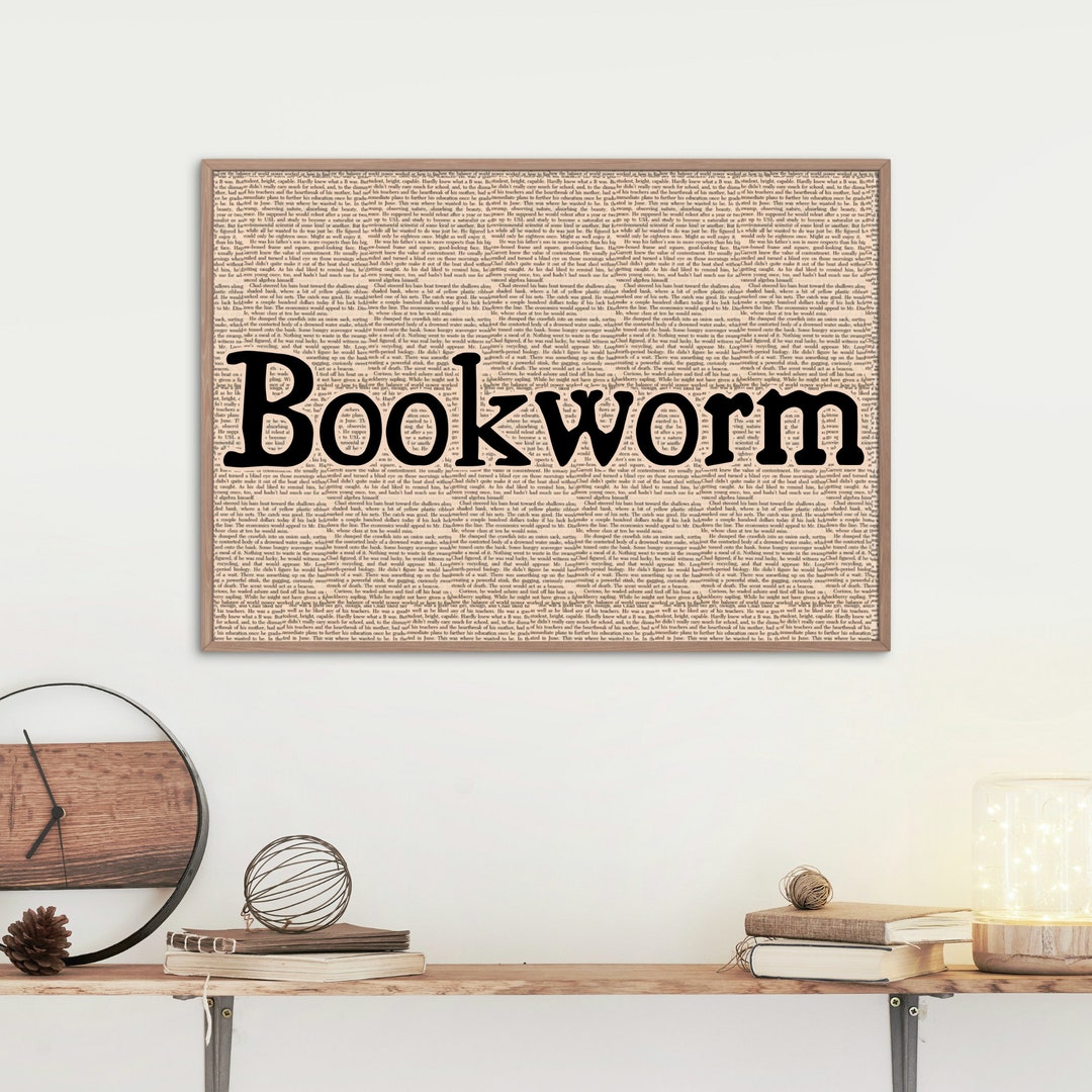 Book Themed Gift Art for Bookshelf Landscape Wall Art Digital Book ...